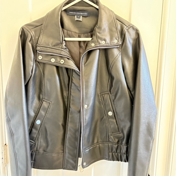 French Connection | Jackets & Coats | French Connection Charcoal Faux ...